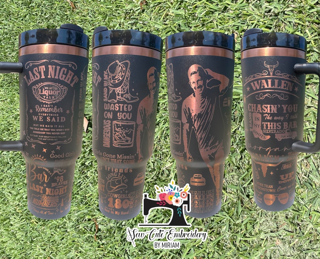 Wallen Theme 40 Oz Tumbler *stanley Like* Last Night * County Singer ...