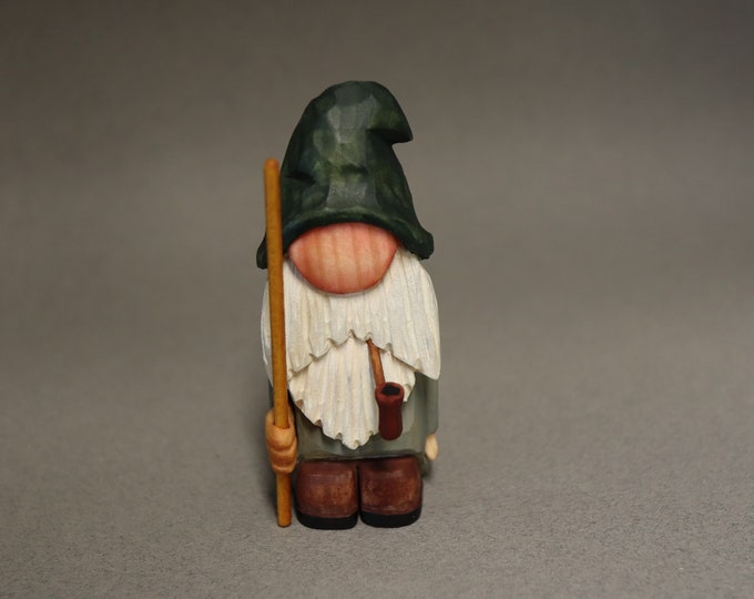 Wandering Gnome Style Gnomebilly Character, Hand Carved. Great Gift! - Etsy