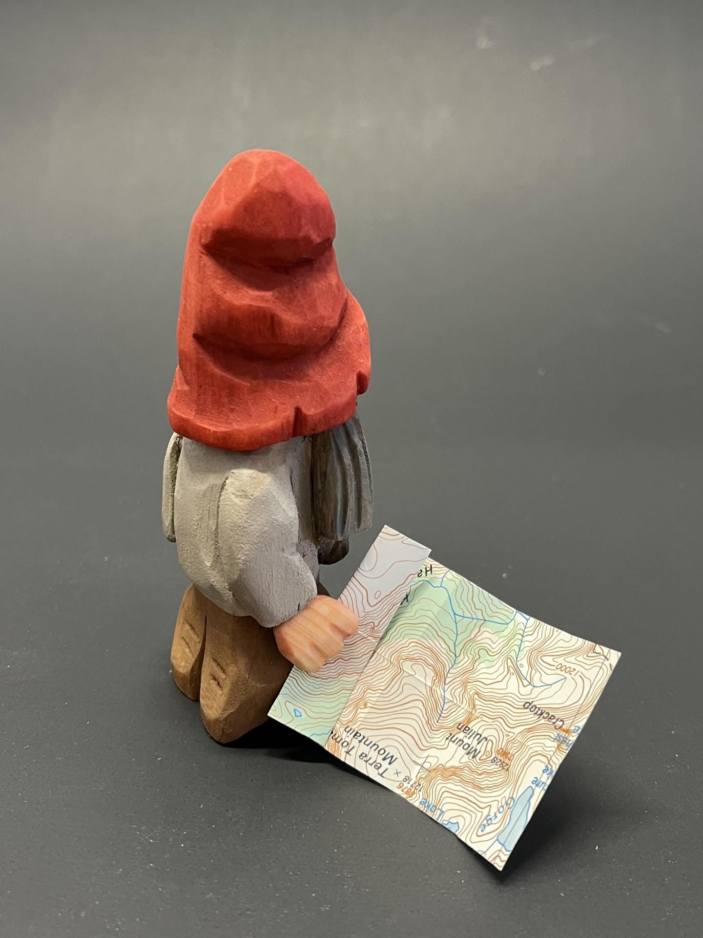 Hand Carved Gnome-style Gnomebilly Hiker, Trekker, Guide. Rocky ...