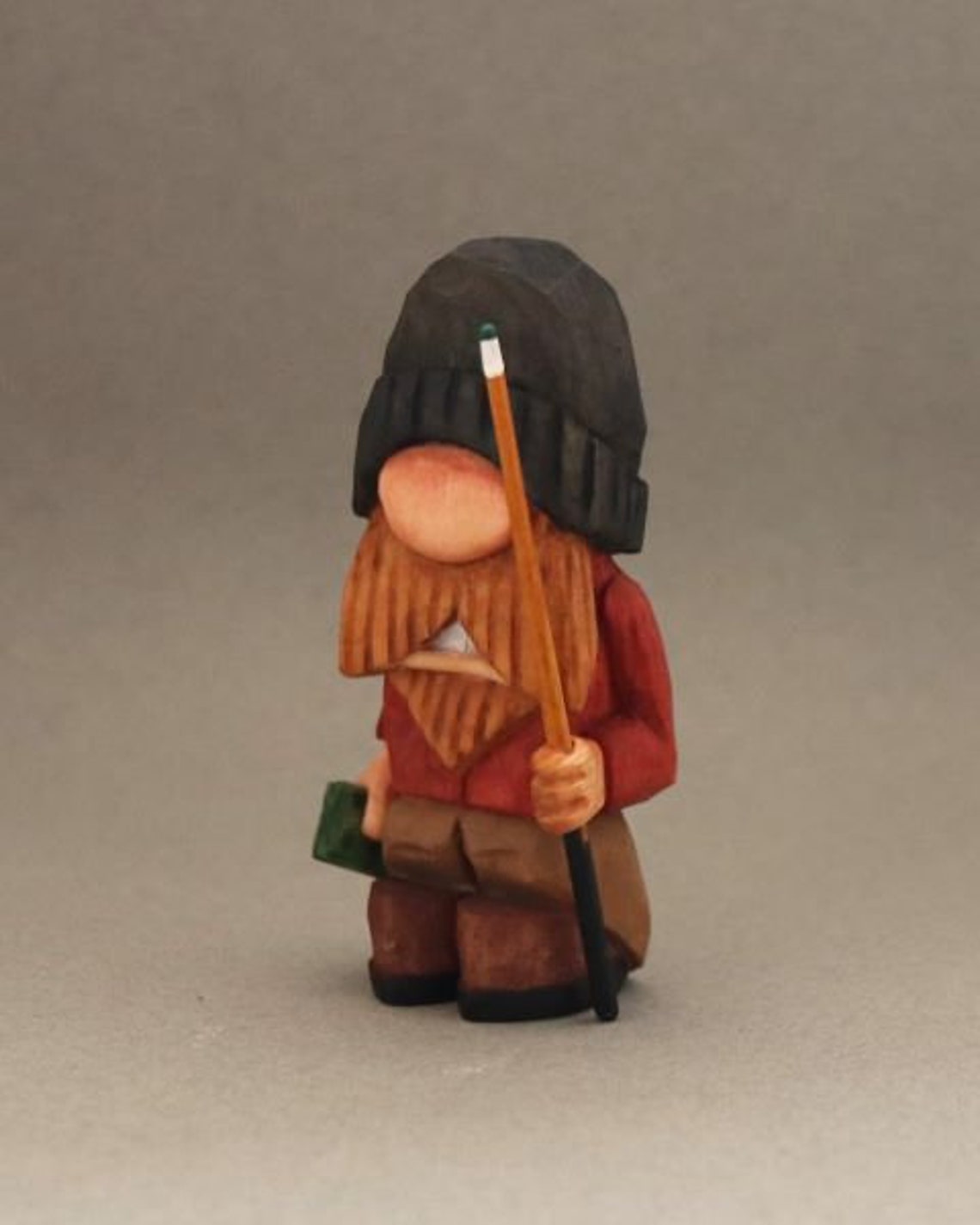 Gnome Style Pool Playing Gnomebilly, Hand Carved Billiards Player - Etsy
