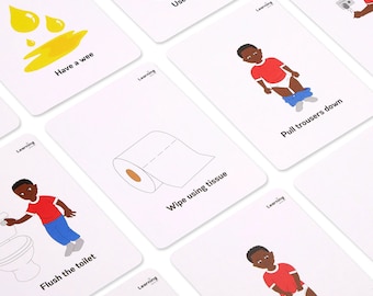 Visual Bathroom Potty Training Toilet for Girls Autism, AAC Picture ...