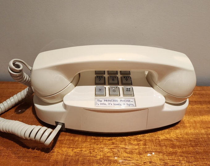 1980s Factory Refurbished Touch Tone White Princess Telephone - Etsy