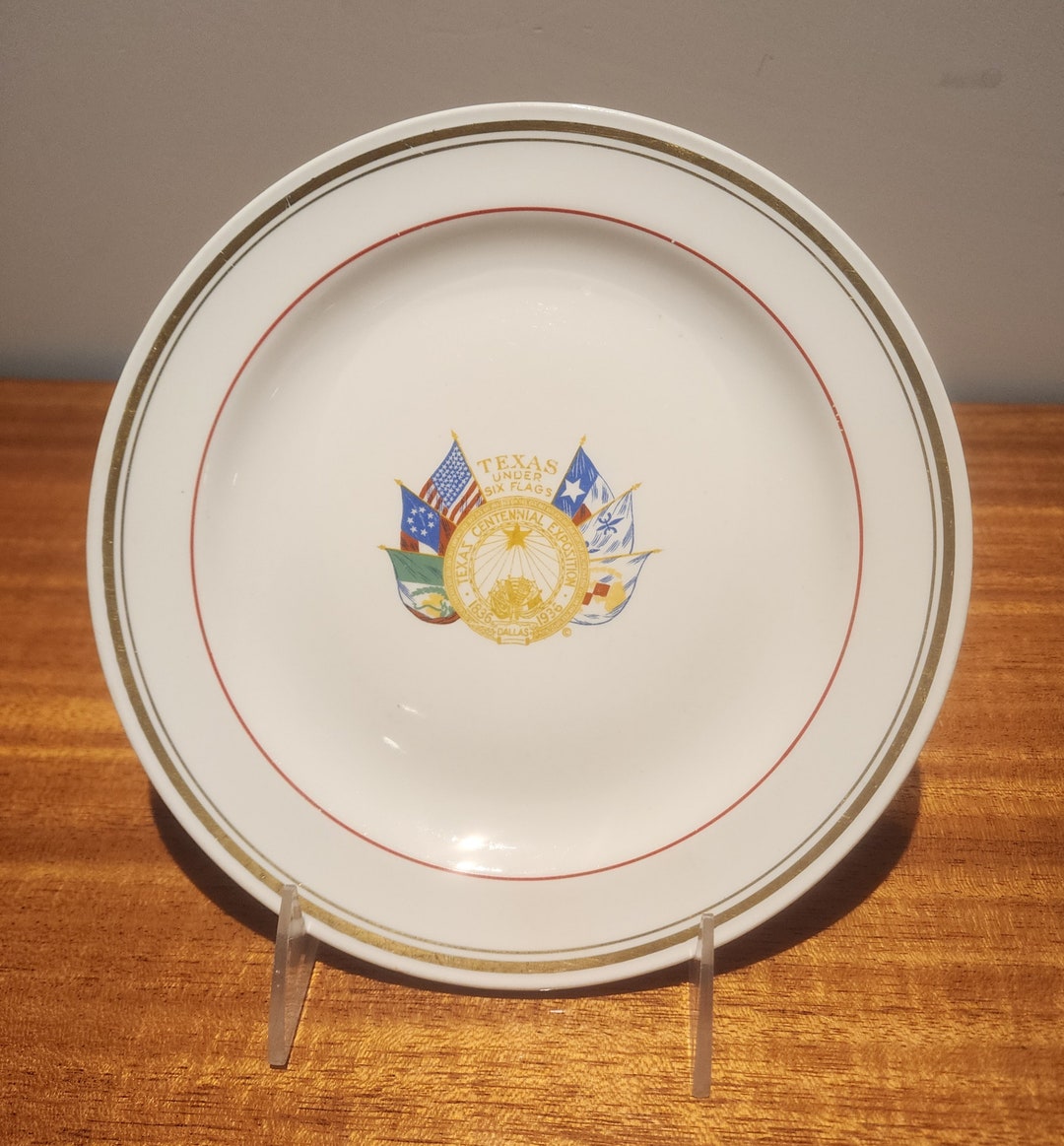 1936 Vintage Texas Centennial Plate Dupont Exhibit 1936 - Etsy