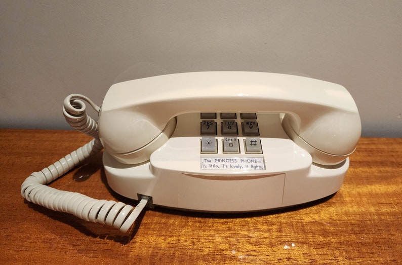 1980s Factory Refurbished Touch Tone White Princess Telephone - Etsy