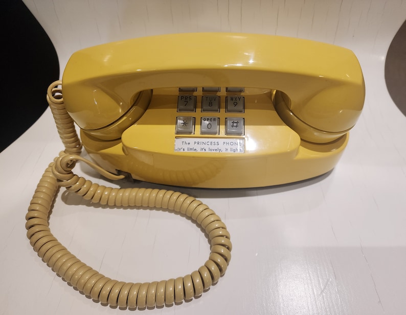 1980s Factory Refurbished Touch Tone Yellow Princess Telephone - Etsy