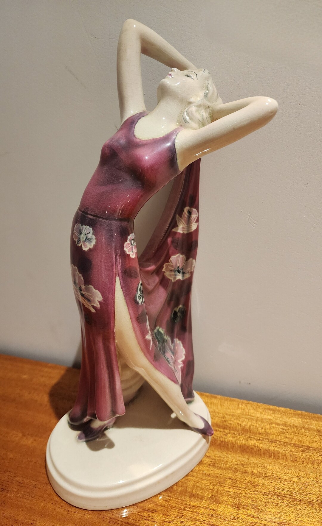 Vintage Art Deco Porcelain Lady Figurine, Japan - Etsy