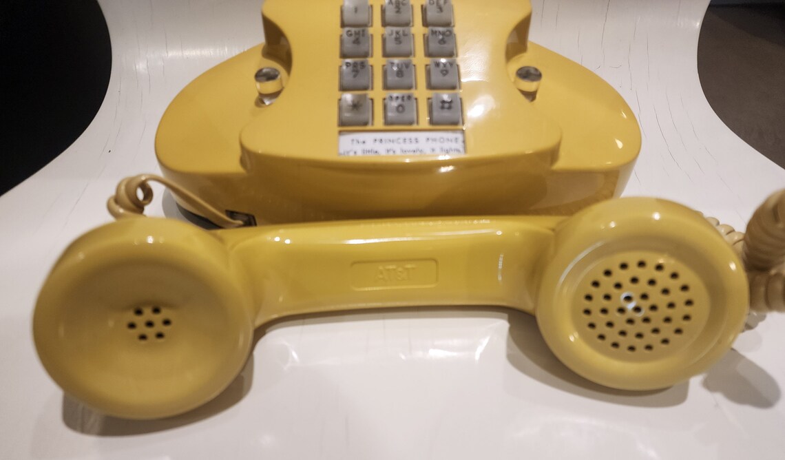1980s Factory Refurbished Touch Tone Yellow Princess Telephone - Etsy