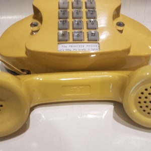 1980s Factory Refurbished Touch Tone Yellow Princess Telephone - Etsy