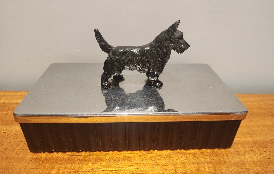 1930s Art Deco Vintage Scottie Dog Cigarette Box With Bakelite Box - Etsy