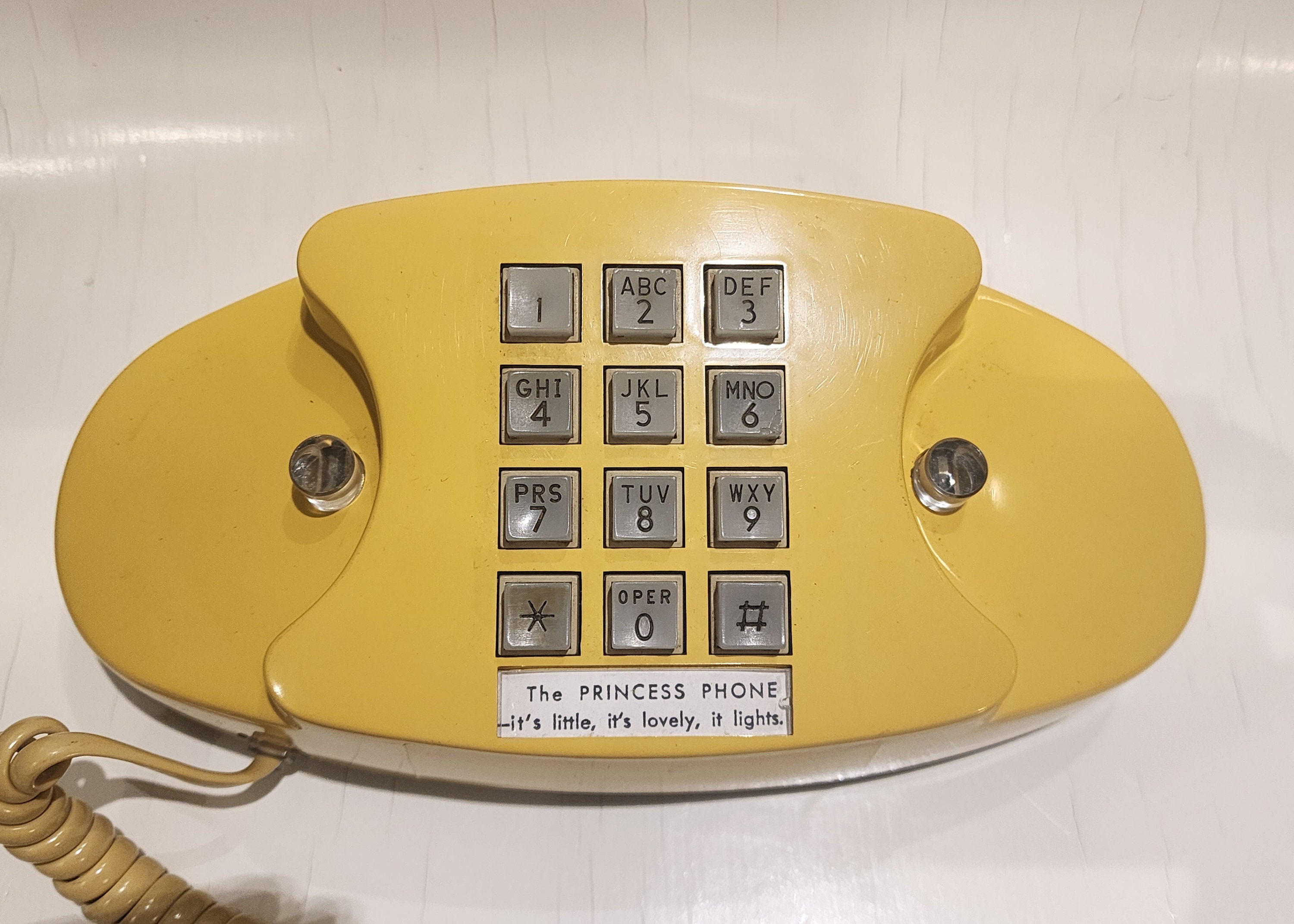 1980s Factory Refurbished Touch Tone Yellow Princess Telephone - Etsy