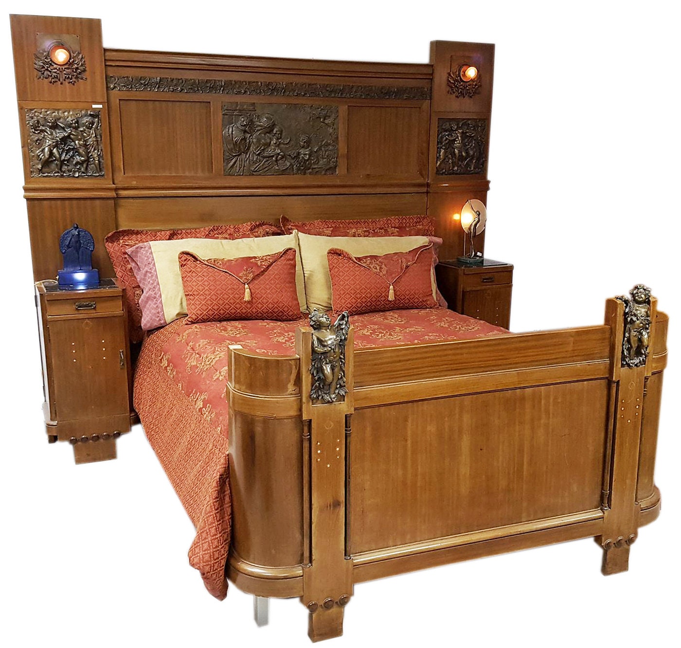 1920s Italian Art Deco Bedroom Suite With Cherub Etsy