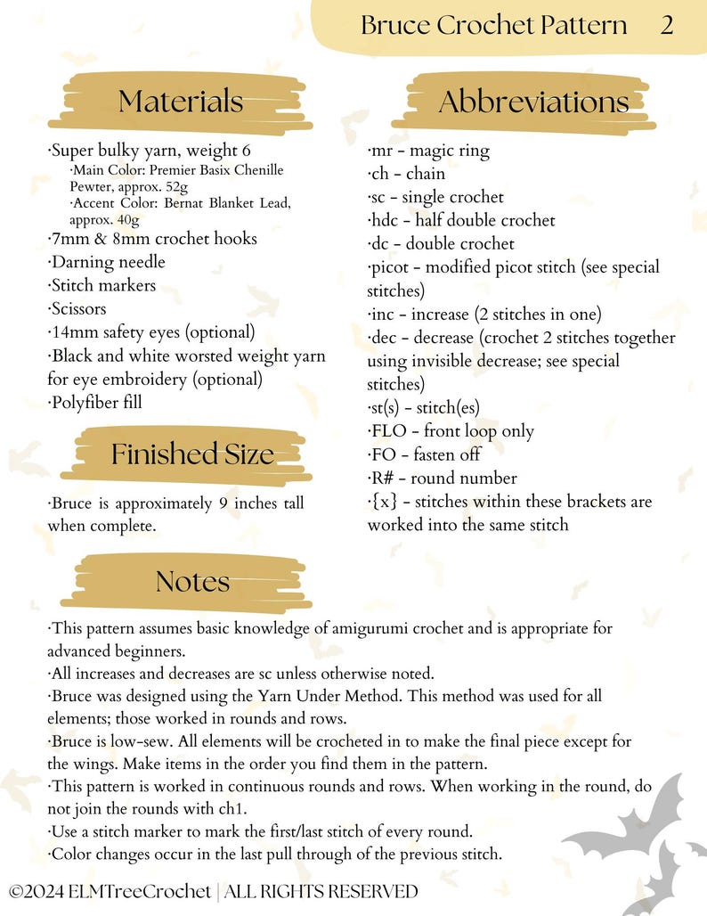 Bruce the Bat Crochet Pattern BUNDLE: Snuggler & Plushie (PDF Pattern ...