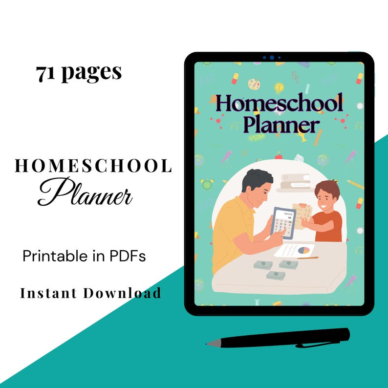Homeschool Planner Printable Homeschool Lesson Planner Academic Planner ...