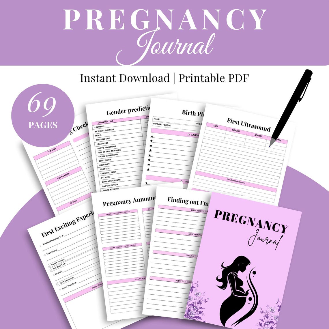 Pregnancy Journal Printable | Track Your Pregnancy Journey With Weekly ...