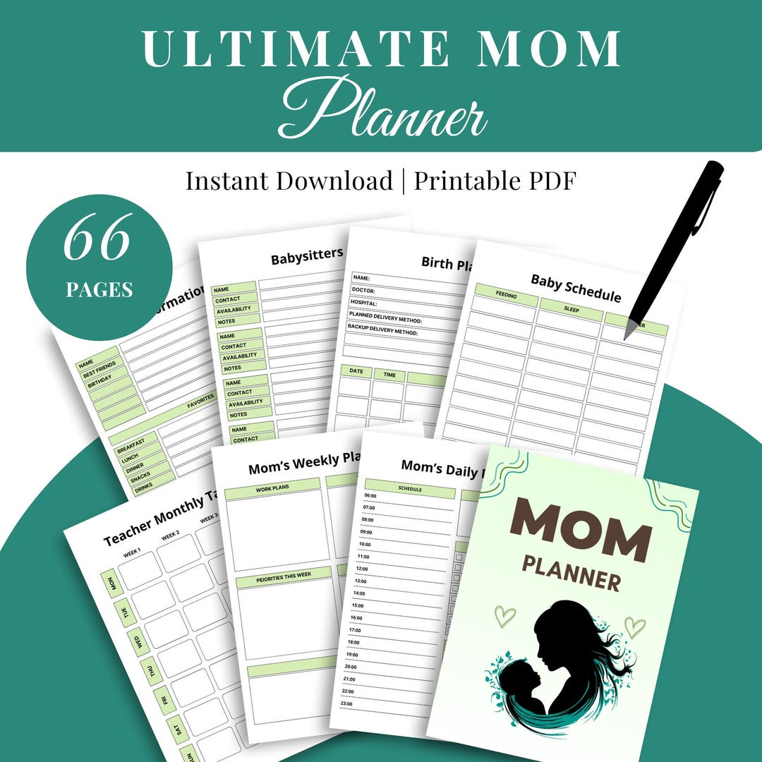 Ultimate Mom Planner Printable | Family Organizer (digital Download) - Etsy