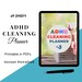 ADHD Cleaning Planner Printable ADHD Chores House Cleaning Tracker ...