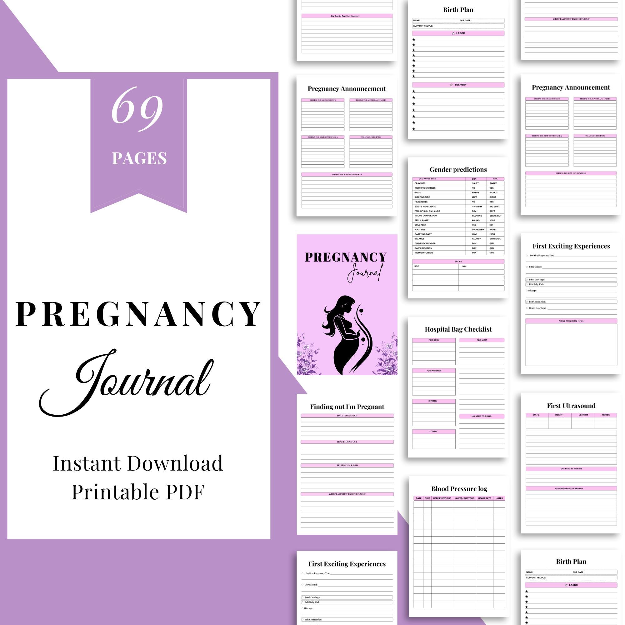 Pregnancy Journal Printable | Track Your Pregnancy Journey With Weekly ...