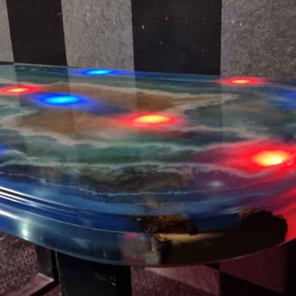 Led Resin Table - Etsy