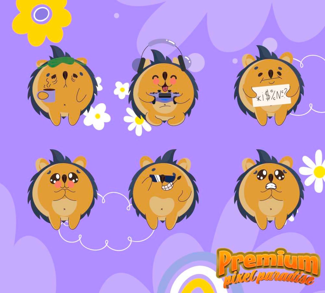 Cute Emotes Pack for Twitch, Discord, and Kick Cute, Vibrant, and ...