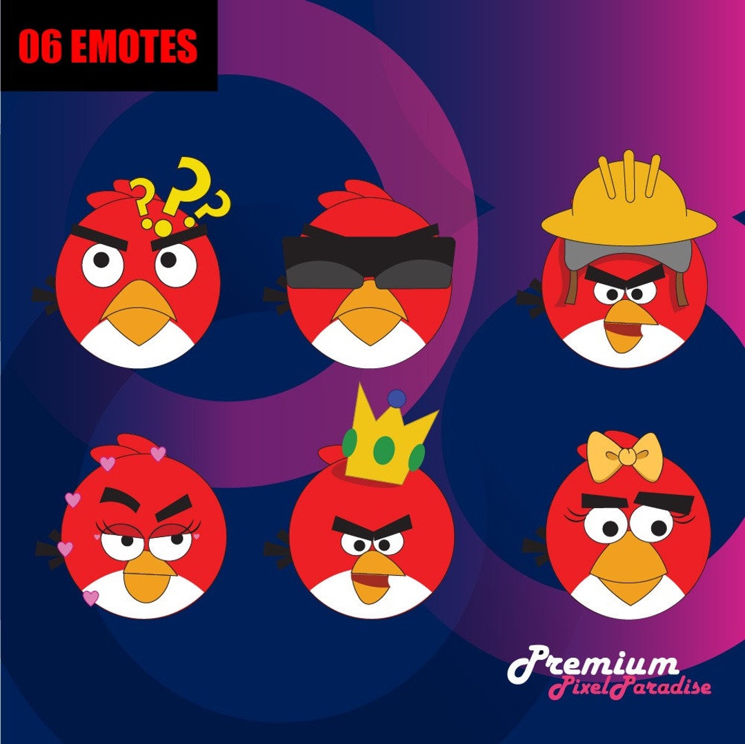Cute Red Emotes Pack 6 Unique, Vibrant, and Fun Digital Emoticons for ...
