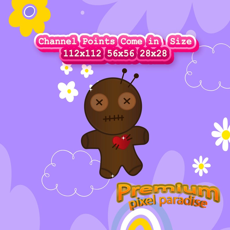Pixel Art Voodoo Doll Channel Points Twitch Stream Graphics - Etsy