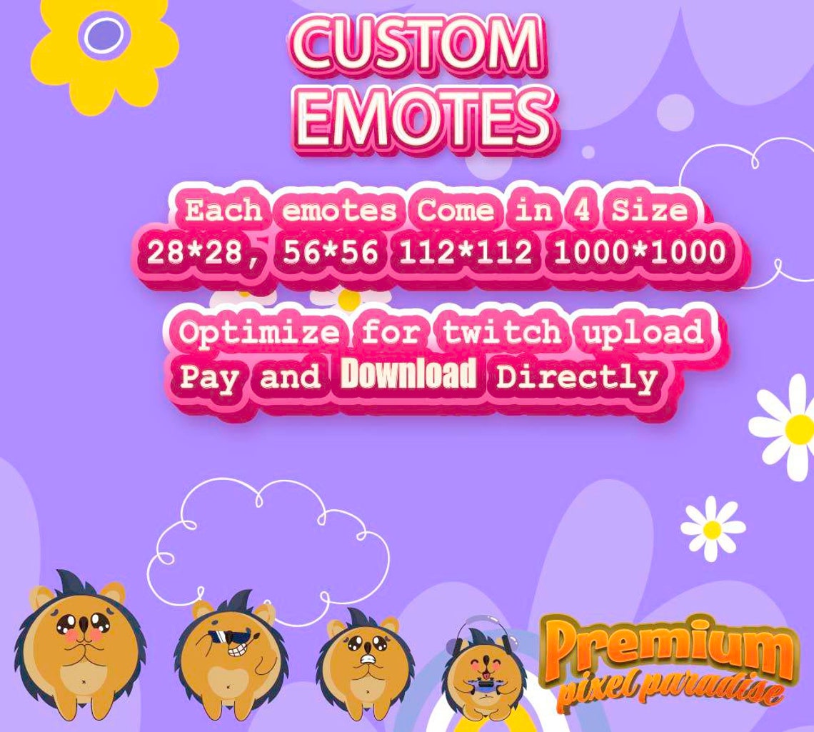 Cute Emotes Pack for Twitch, Discord, and Kick Cute, Vibrant, and ...
