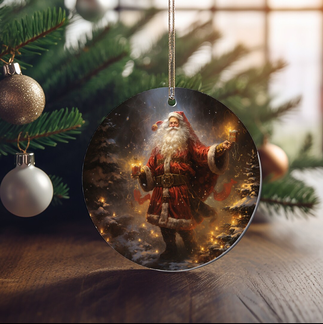 Magical Santa Gift Delight Christmas Ornament - Etsy