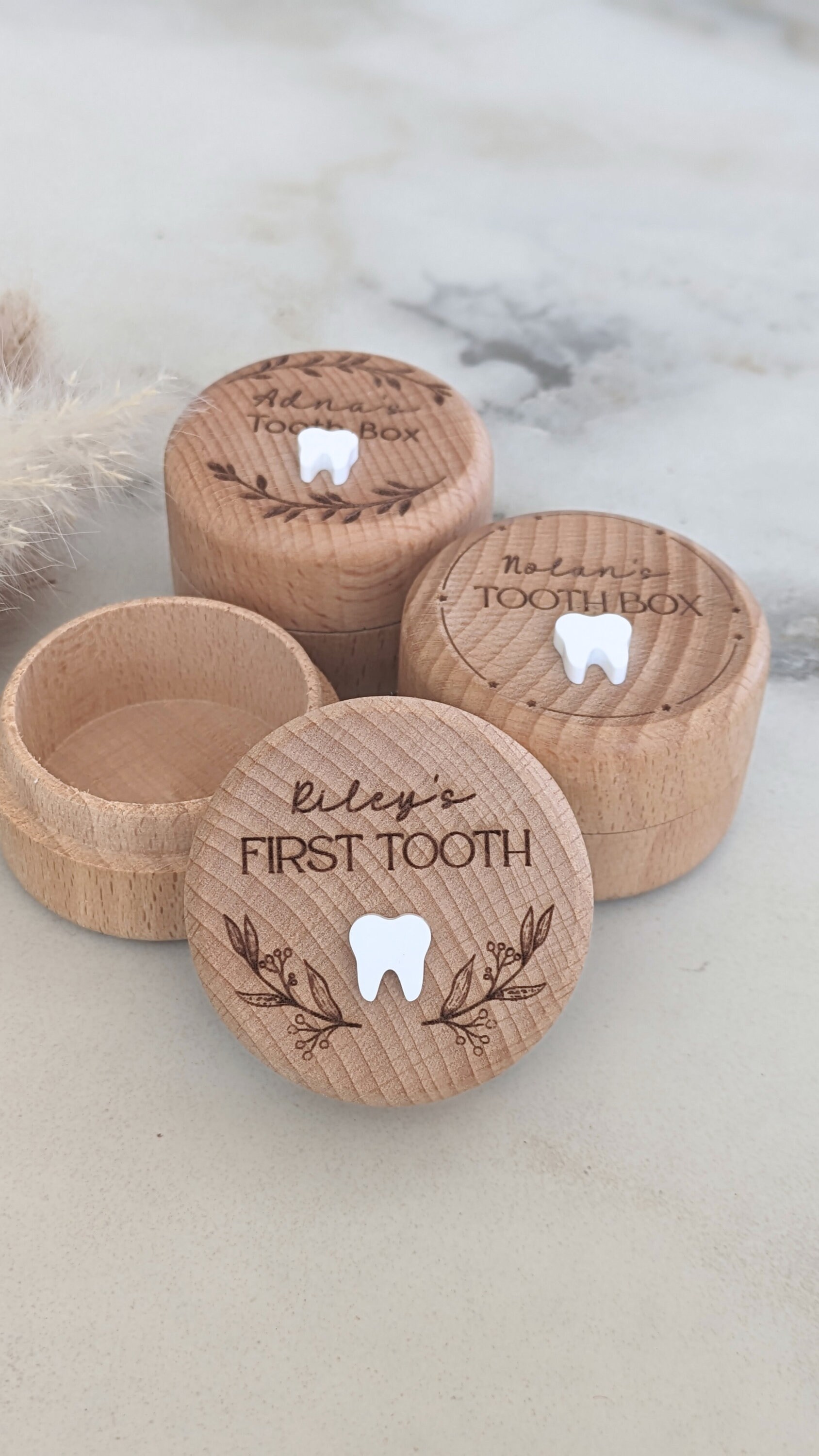 Wooden Tooth Fairy Box Custom Tooth Pot Personalized Keepsake Box for ...