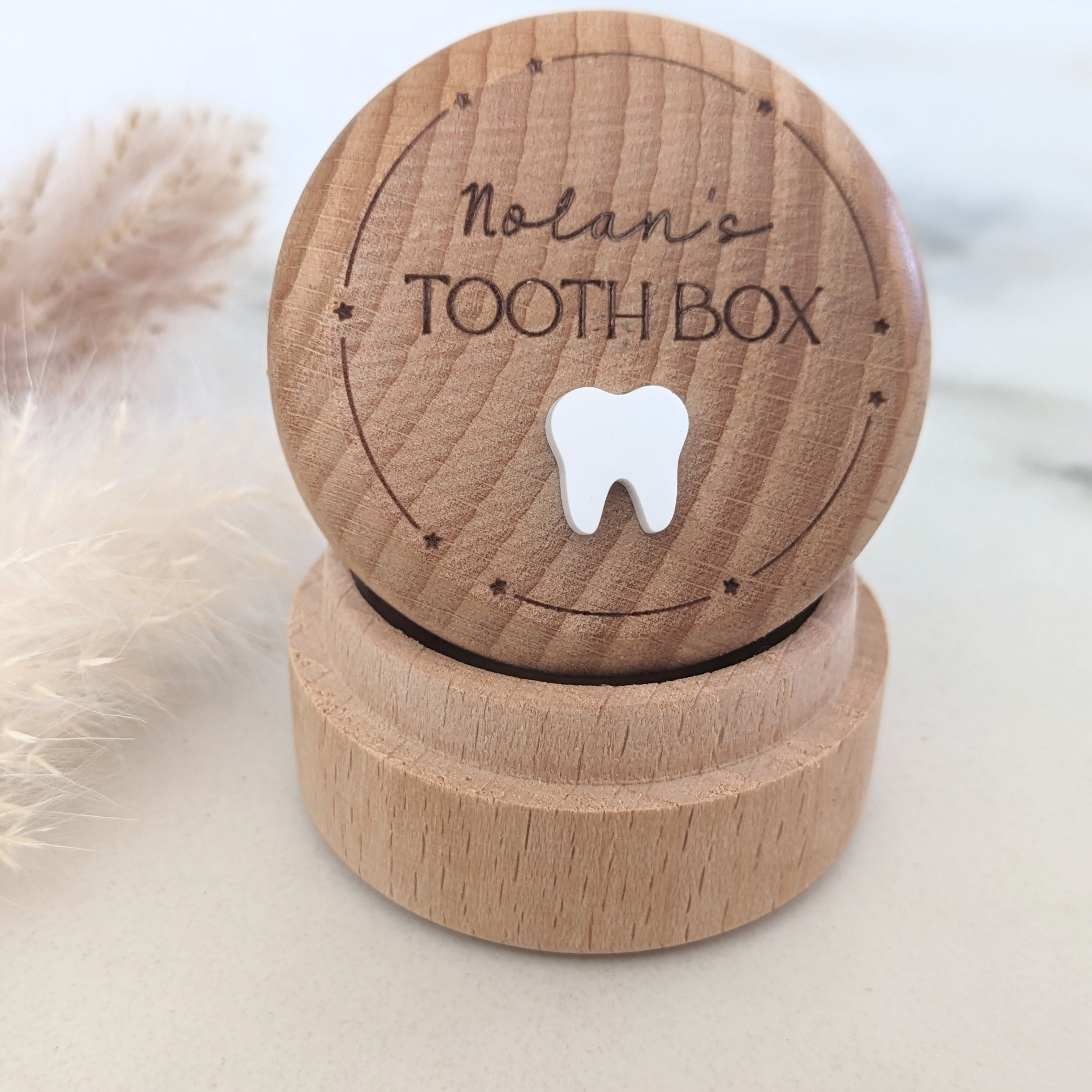 Wooden Tooth Fairy Box Custom Tooth Pot Personalized Keepsake Box for ...