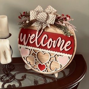 Radiant Love: Valentine's Day Welcome Sign for a Heartwarming Greeting ...