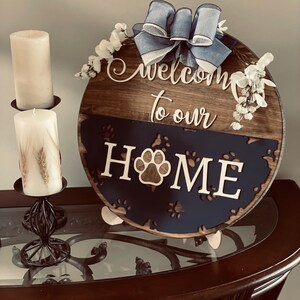 Door Hanger Charming Handmade Dog-themed Welcome Sign, Perfect Pet ...