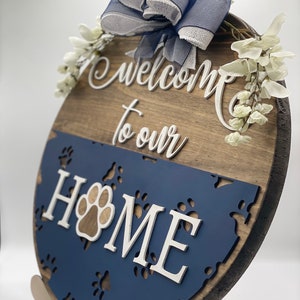 Door Hanger Charming Handmade Dog-themed Welcome Sign, Perfect Pet ...