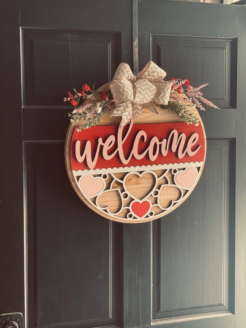 Radiant Love: Valentine's Day Welcome Sign for a Heartwarming Greeting ...