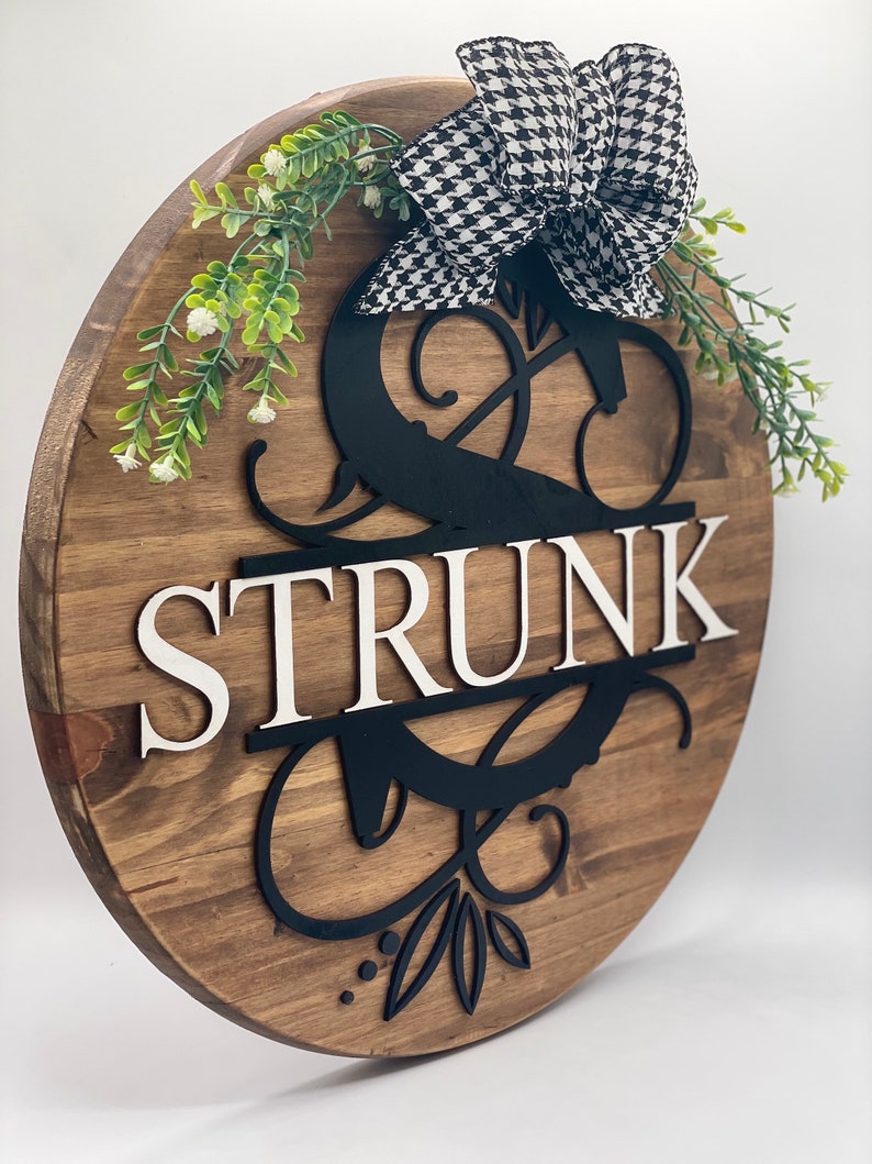 Monogram Welcome Sign, Family Name Sign, Custom Welcome Sign ...