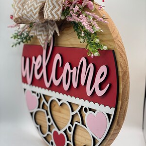 Radiant Love: Valentine's Day Welcome Sign for a Heartwarming Greeting ...