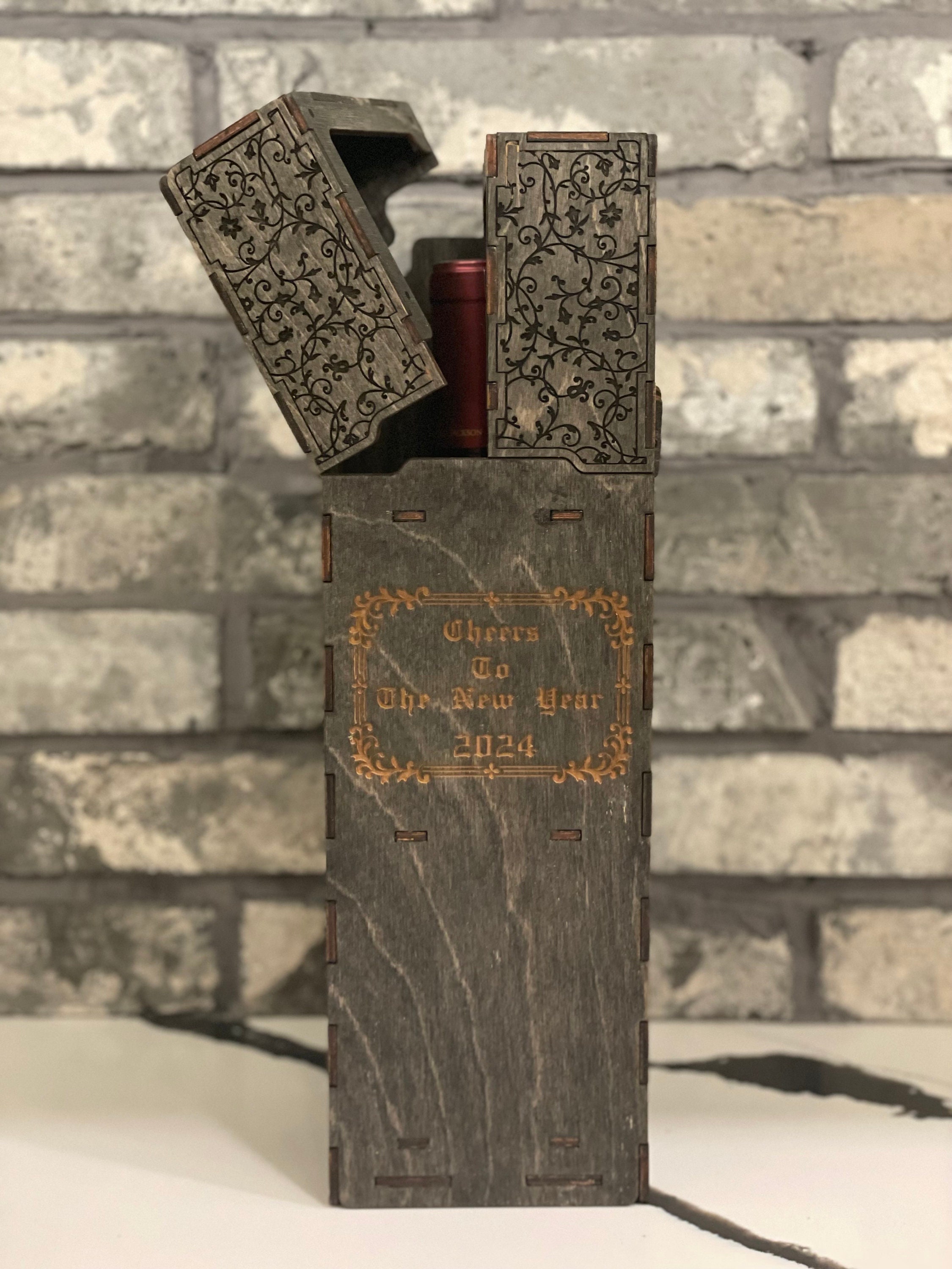 Custom Wine Box, Handmade Wine Box, Personalized Wine Box, Gift for Co ...