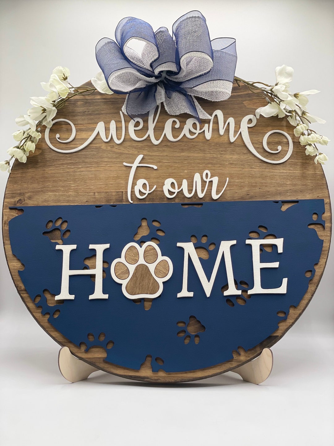 Door Hanger Charming Handmade Dog-themed Welcome Sign, Perfect Pet ...