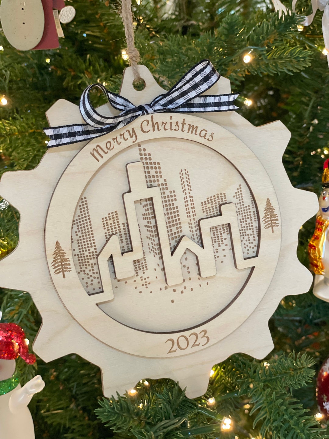 Ornament for Engineer, Christmas Ornament, Handmade Wooden Ornament ...