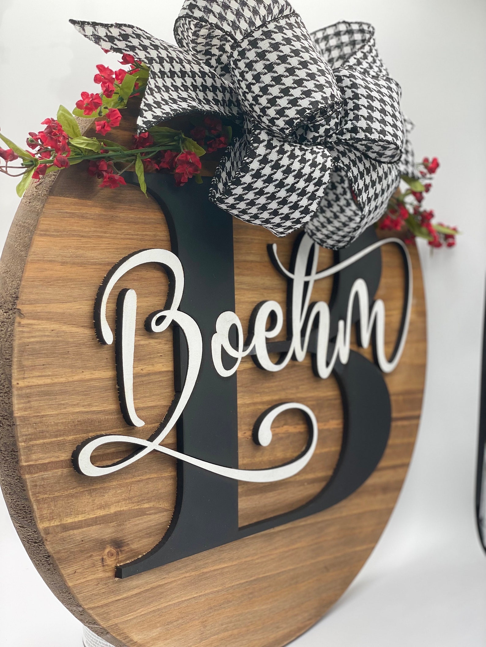 Front Door Decor Welcome Sign Last Name Personalized Front Door Sign ...