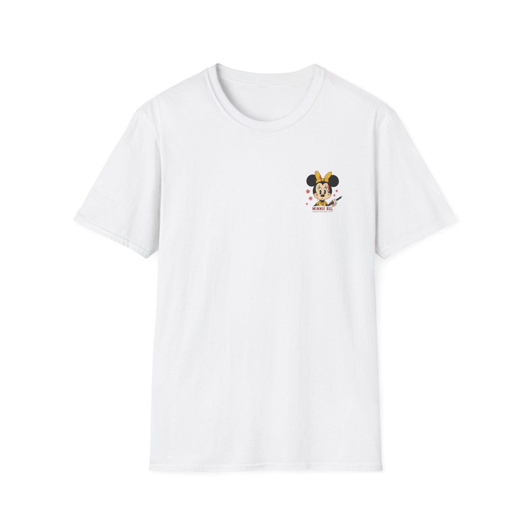 Minnie Bill Illustration T-shirt | Minnie Mouse Face With Bow, Floral ...