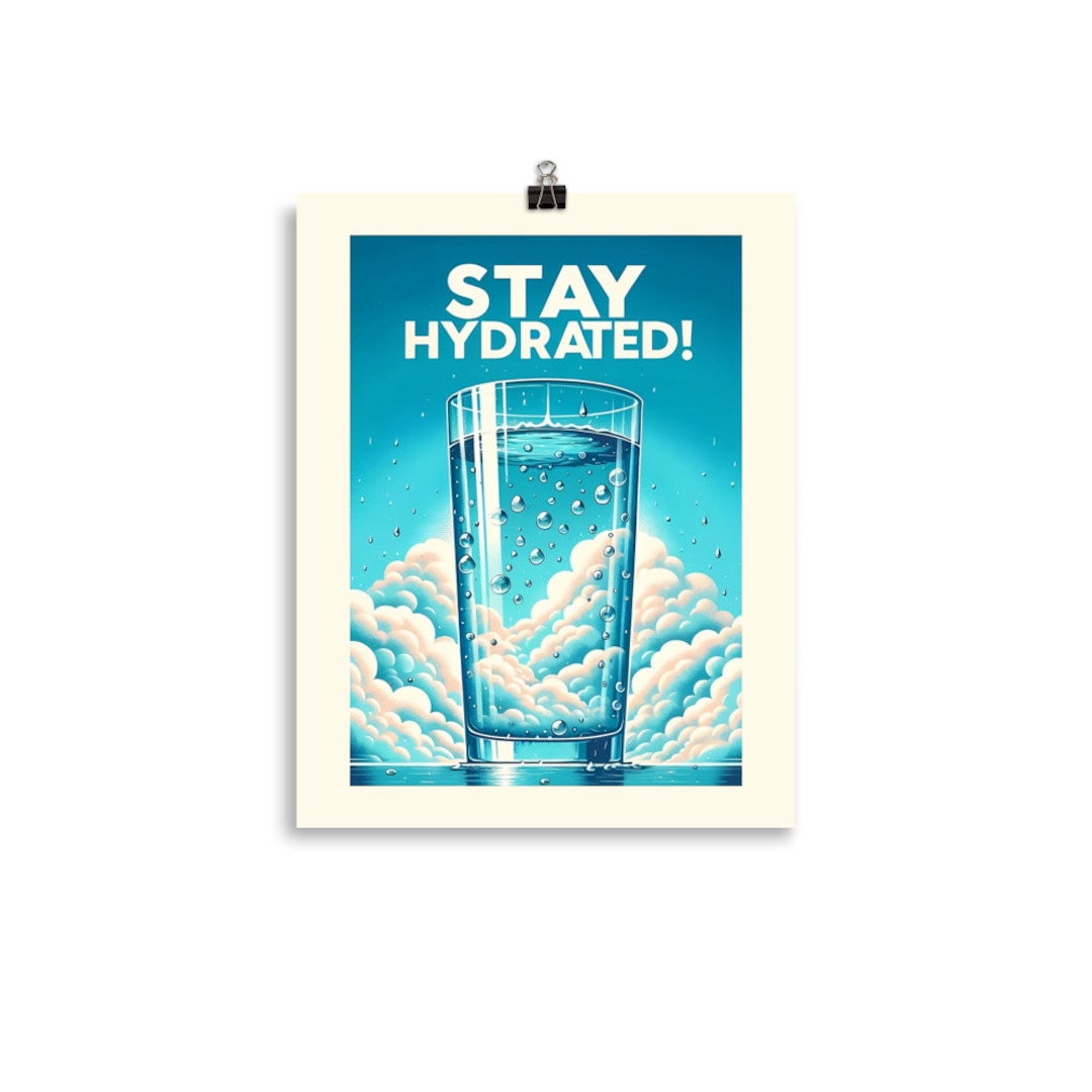 Stay Hydrated Poster: Your Water Drink Reminder I Motivational Wall Art ...