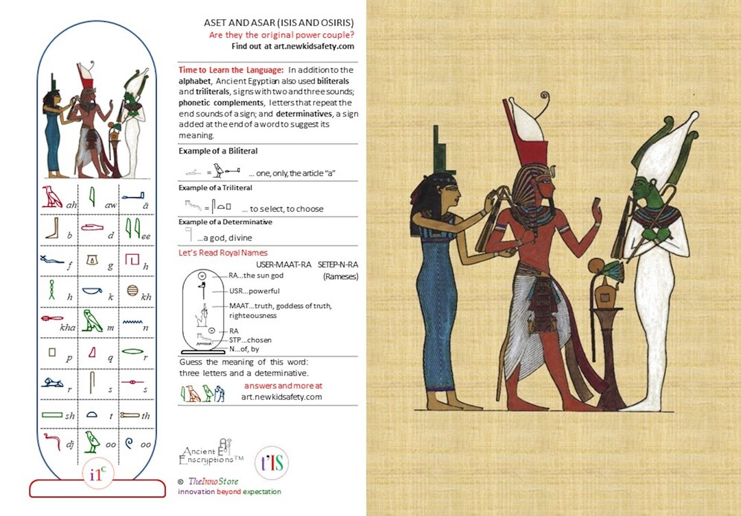 King, Osiris asar and Isis aset High Quality Greeting Card - Etsy