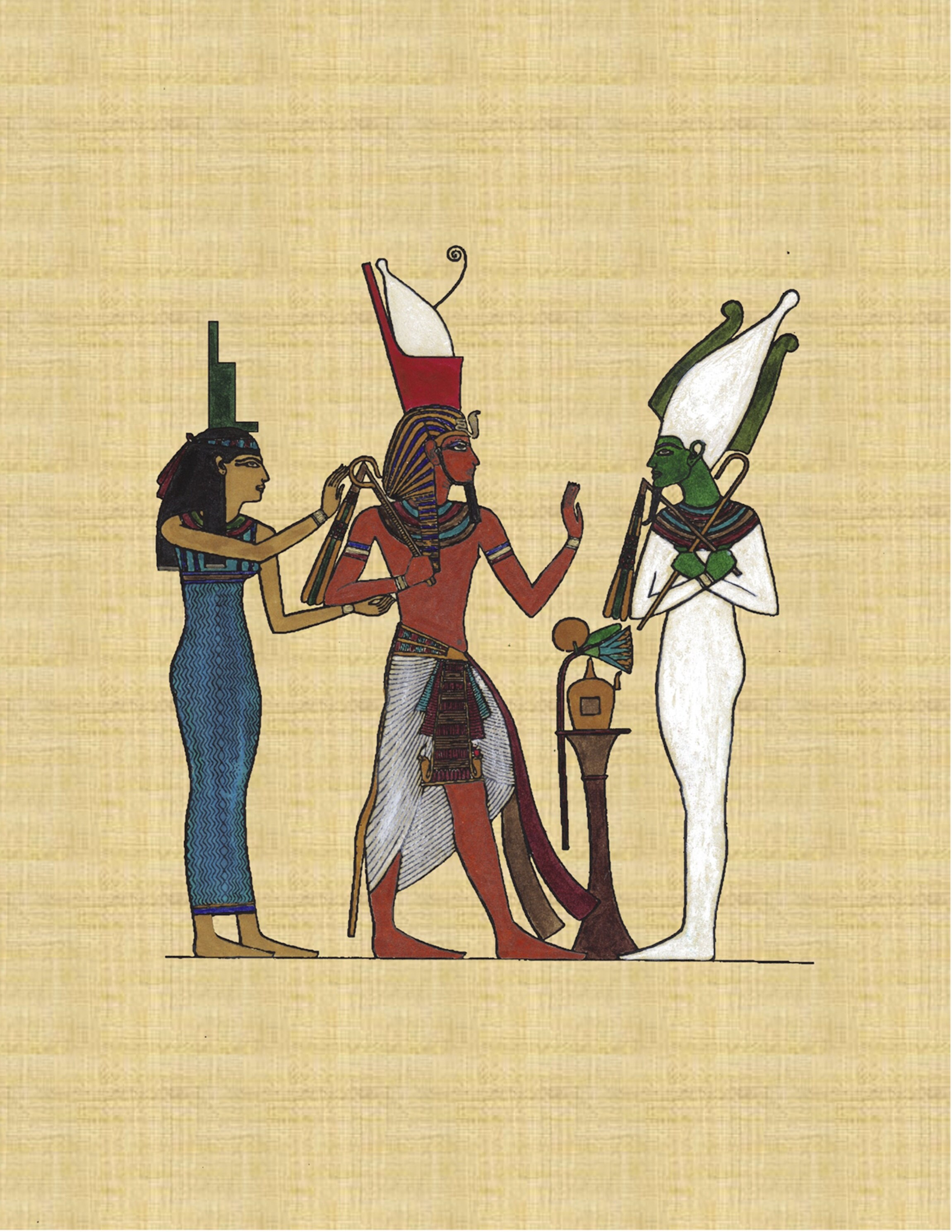 King Osiris asar and Isis aset Art Print - Etsy