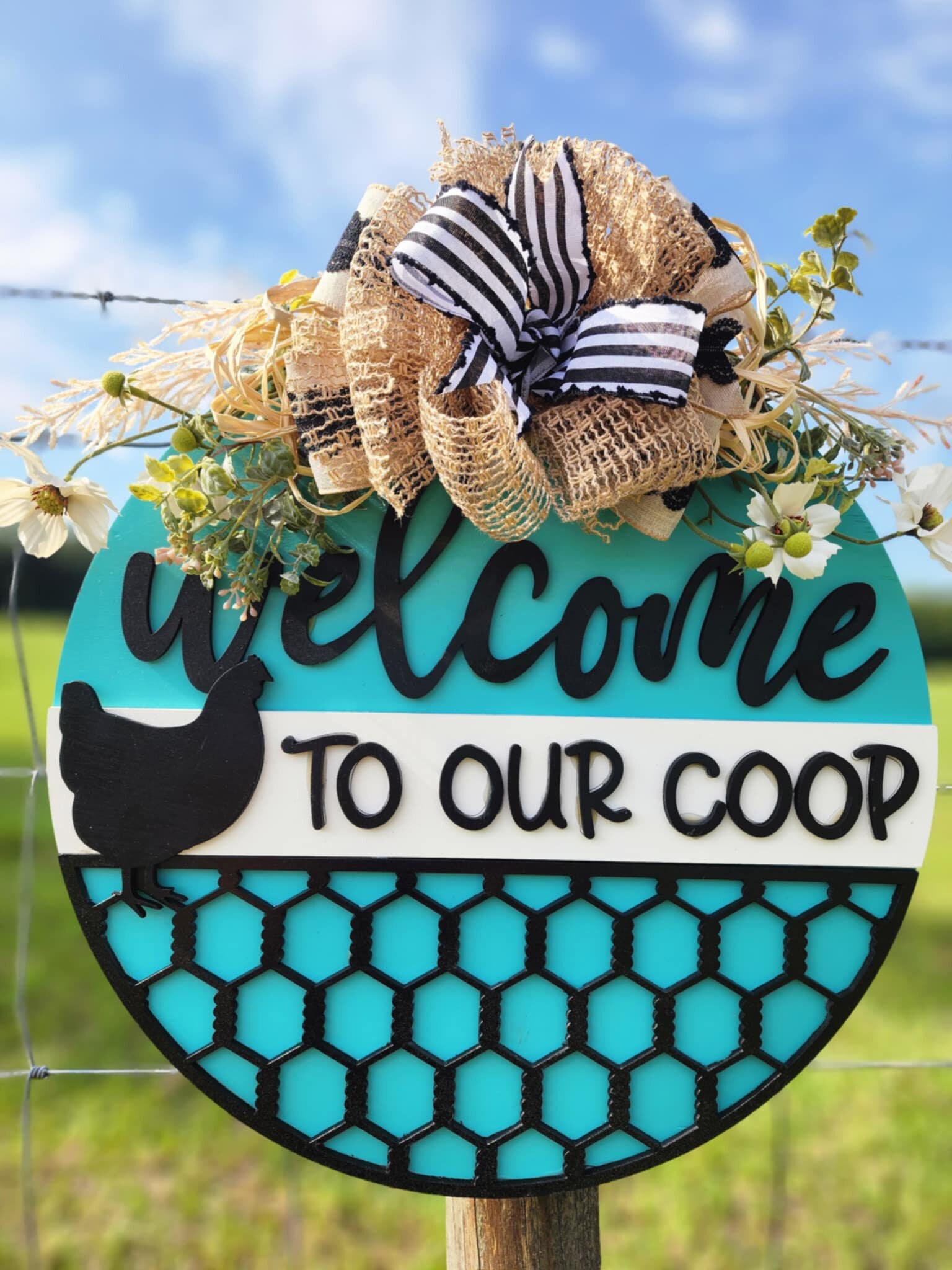Welcome to Our Coop Hanging Sign - Etsy