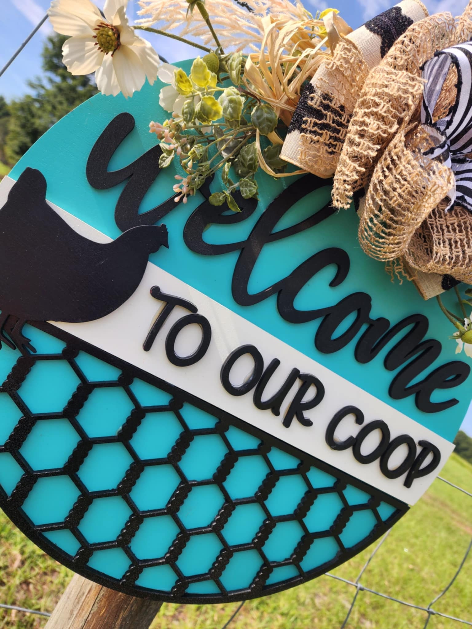 Welcome to Our Coop Hanging Sign - Etsy