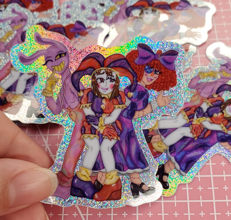 The Amazing Digital Circus Sparkle Stickers - Etsy
