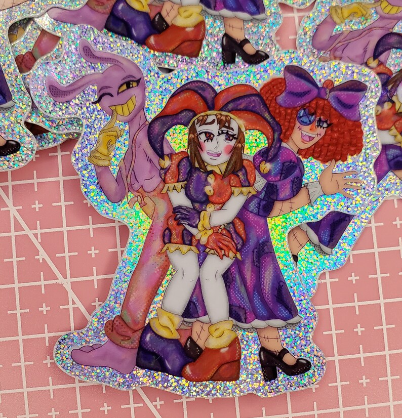 The Amazing Digital Circus Sparkle Stickers - Etsy
