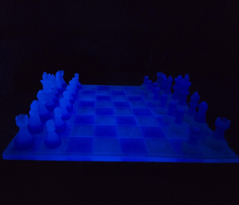 Custom Glow in the Dark Chess Set - Etsy