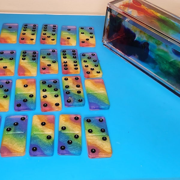 Rainbow Dominoes - Etsy