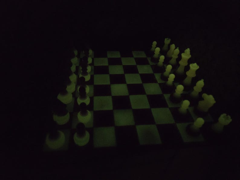 Custom Glow in the Dark Chess Set - Etsy